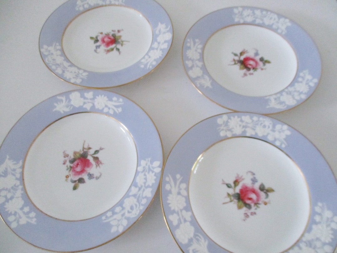 4 SPODE 8 Lunch Plates Maritime Rose Excellent - Etsy