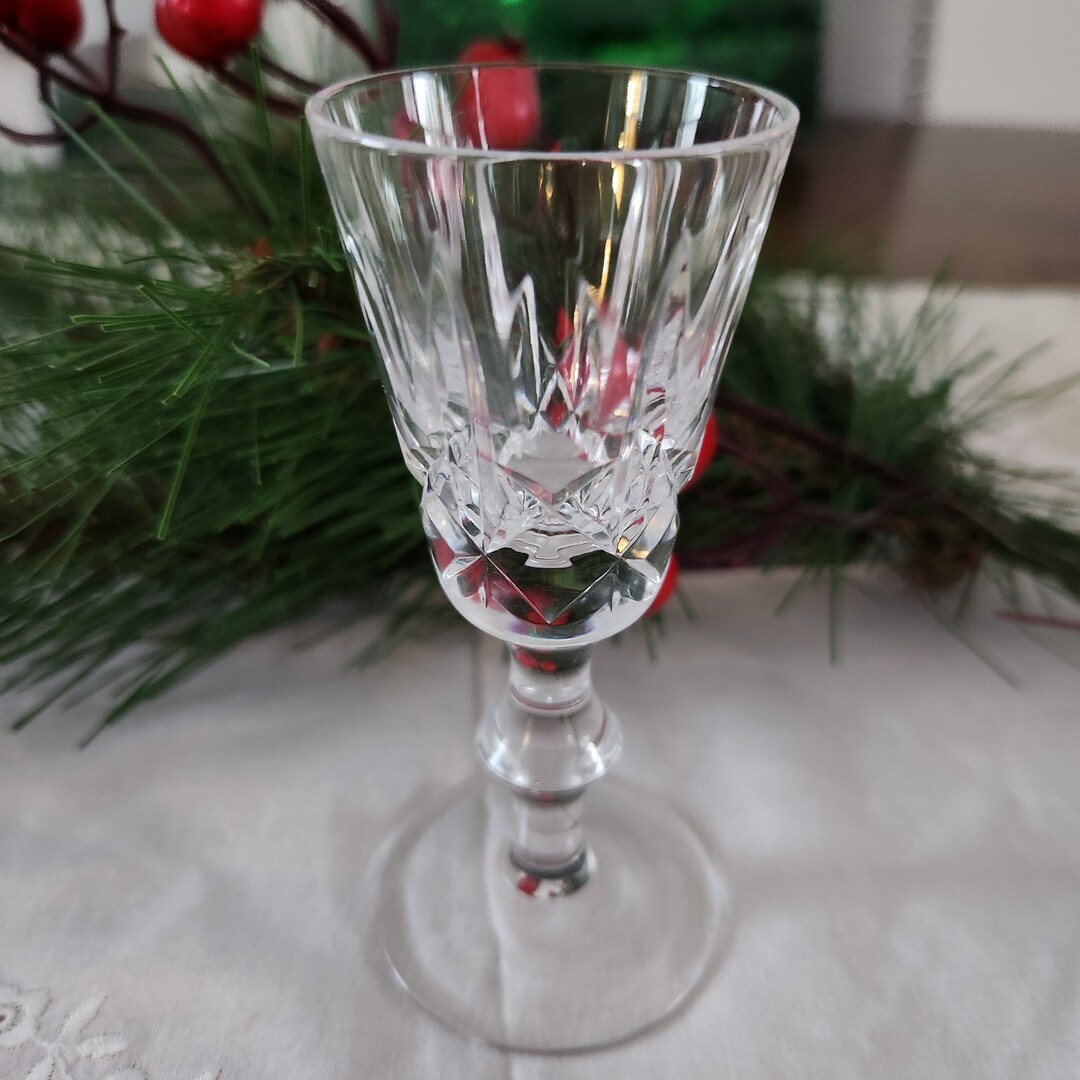 Cross and Olive Liquor 1/2 Oz. Crystal Glass, Excellent Condition - Etsy
