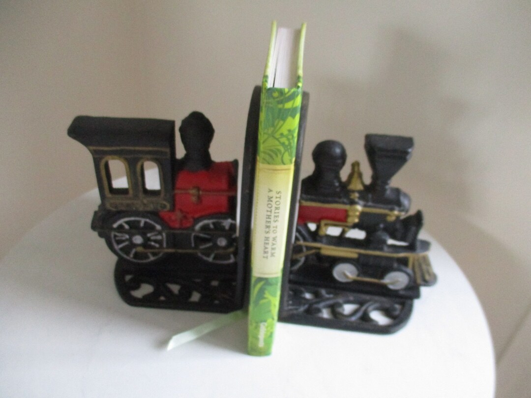 Bookends, Train Locomotive Cast Iron Bookends, Excellent Condition - Etsy
