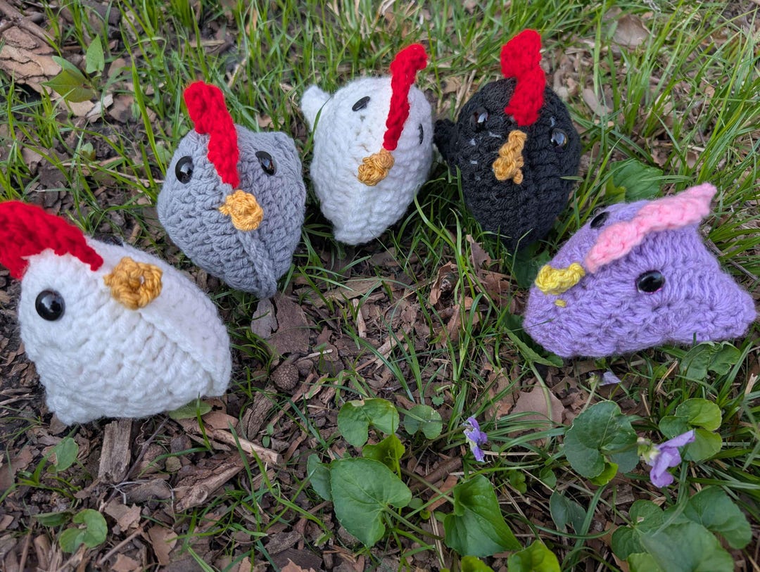 Crocheted Chicken Plushie: Soft Squishy Desk Friend - Etsy