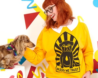 In Dog We Trust Sweatshirt. Pug Sweatshirt. Dog Lover Sweatshirt. Cute ...