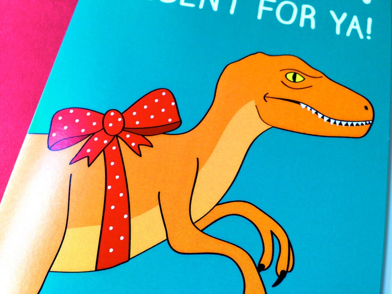 Funny Dinosaur Birthday Card | Etsy