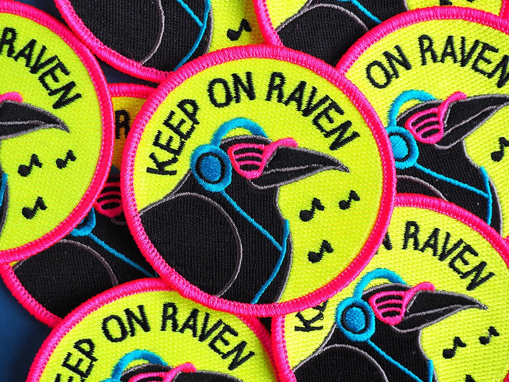 Keep on Raven Iron on Patch Raver Patch Raving Patch Funny | Etsy UK