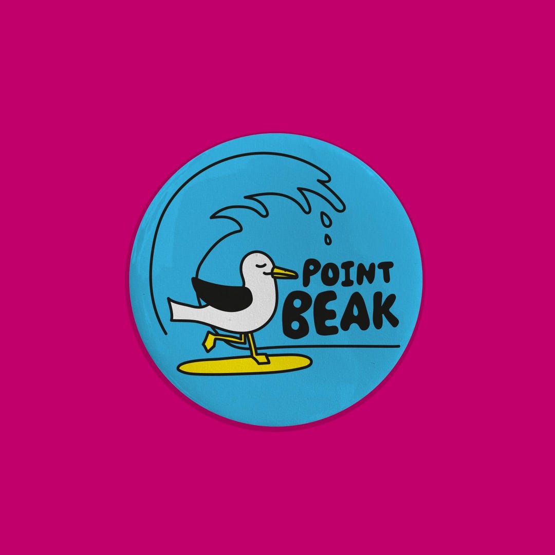 Point Break Merch Badge Funny Surf Badge Gift for Surfer - Etsy