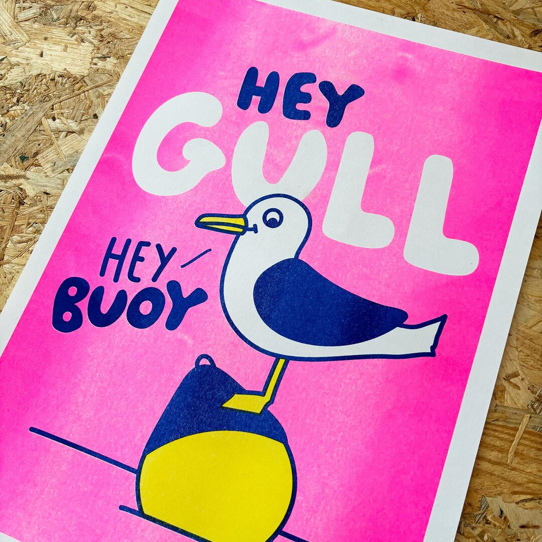 Beach Artwork - Fun Seagull Home Decor Print - Etsy