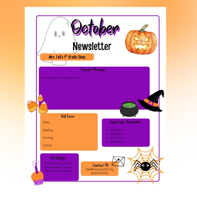 Monthly Newsletter Templates - Etsy