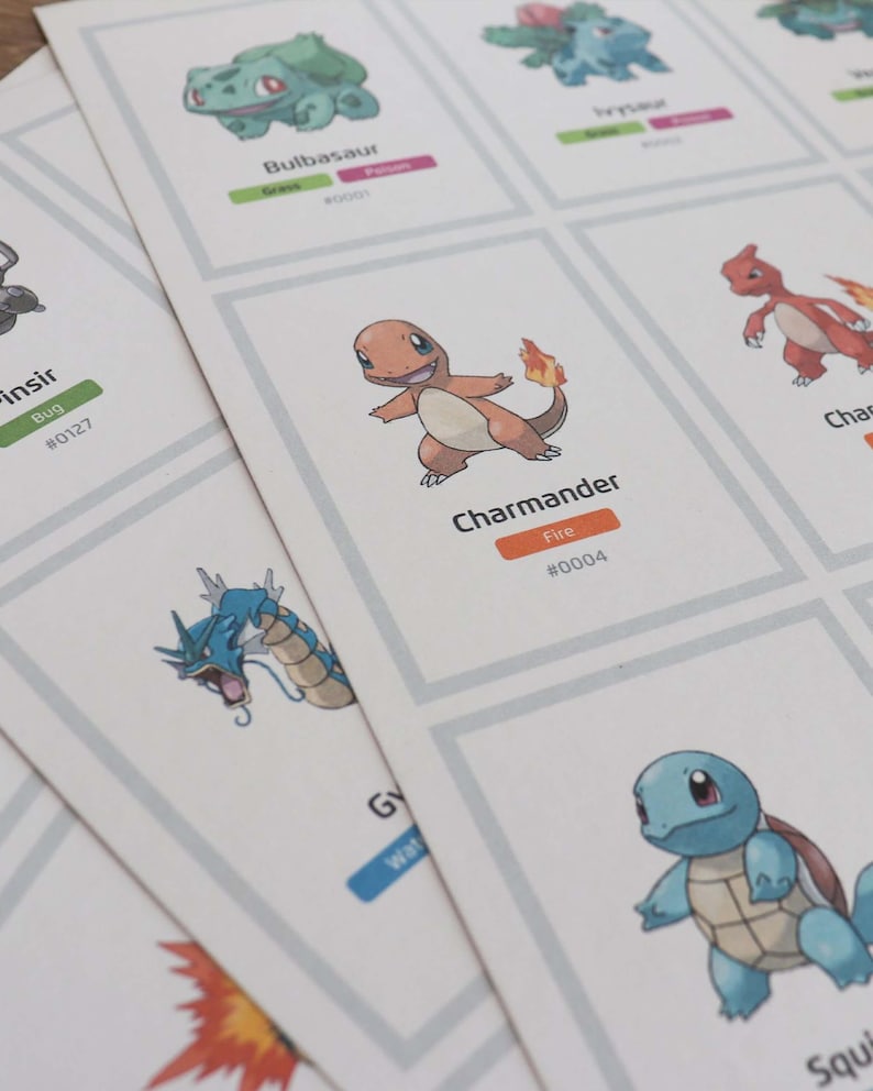 Complete Pokédex Printable PDF, 1025 Pokémon Placeholders, Binder Cards ...