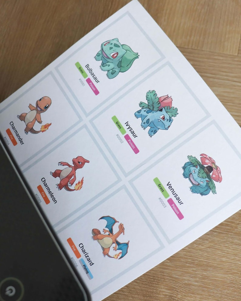 Complete Pokédex Printable PDF, 1025 Pokémon Placeholders, Binder Cards ...