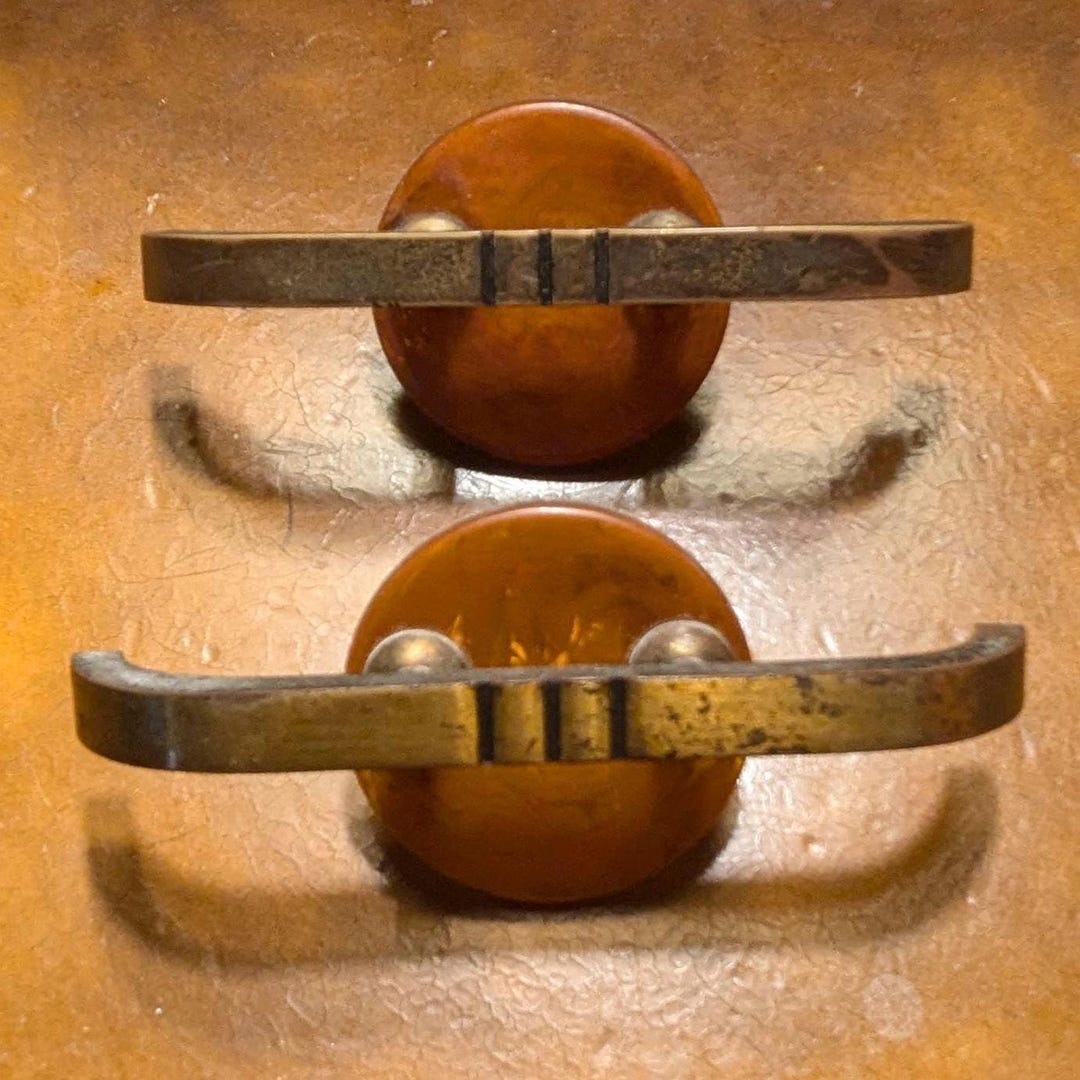 Vintage Art Deco Bakelite Waterfall Drawer Pulls (SET OF 2) - Etsy