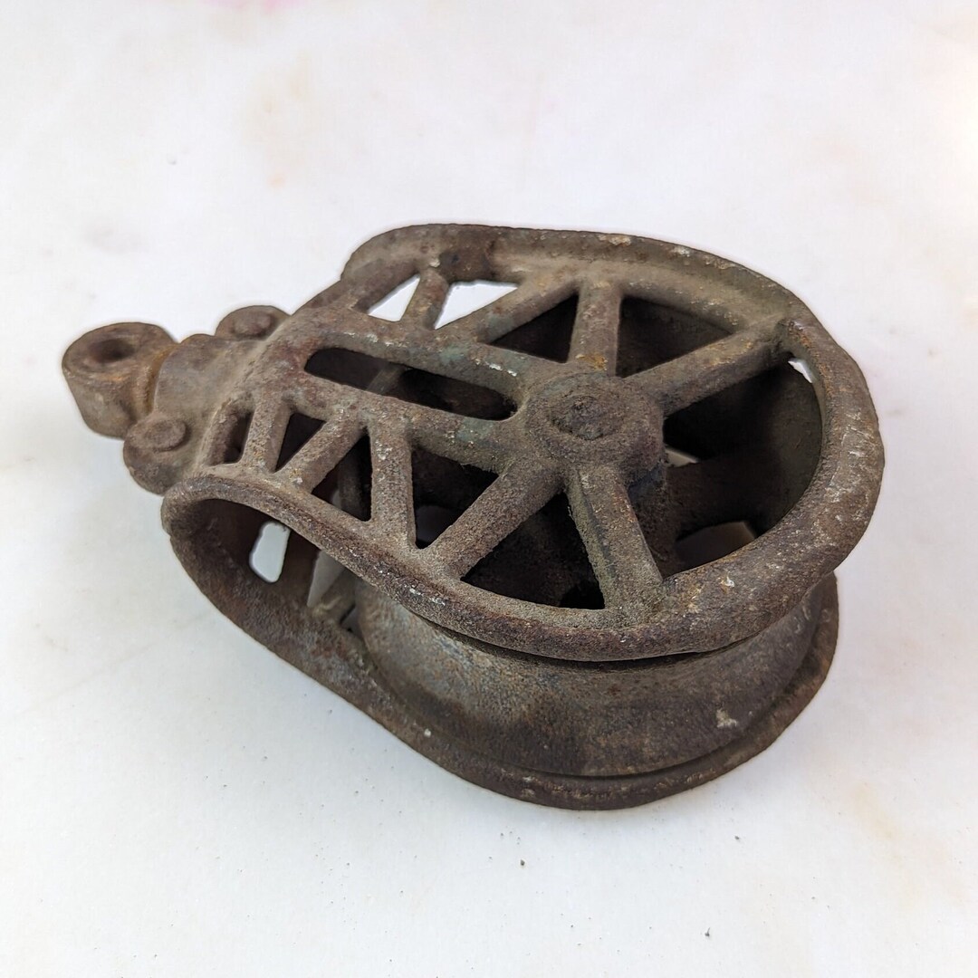 Antique Cast Iron Barn Hay Trolley Block and Tackle for Rustic Decor - Etsy