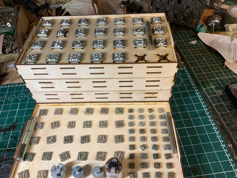Stackable Leather Stamp Tray SVG, CDR, PDF - Etsy