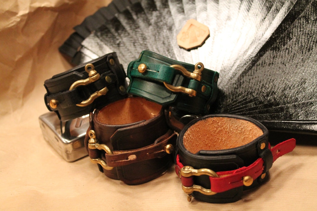 Steampunk Leather Cuff. Free UK Delivery. Handmade Brass Cuff, Bracelet ...