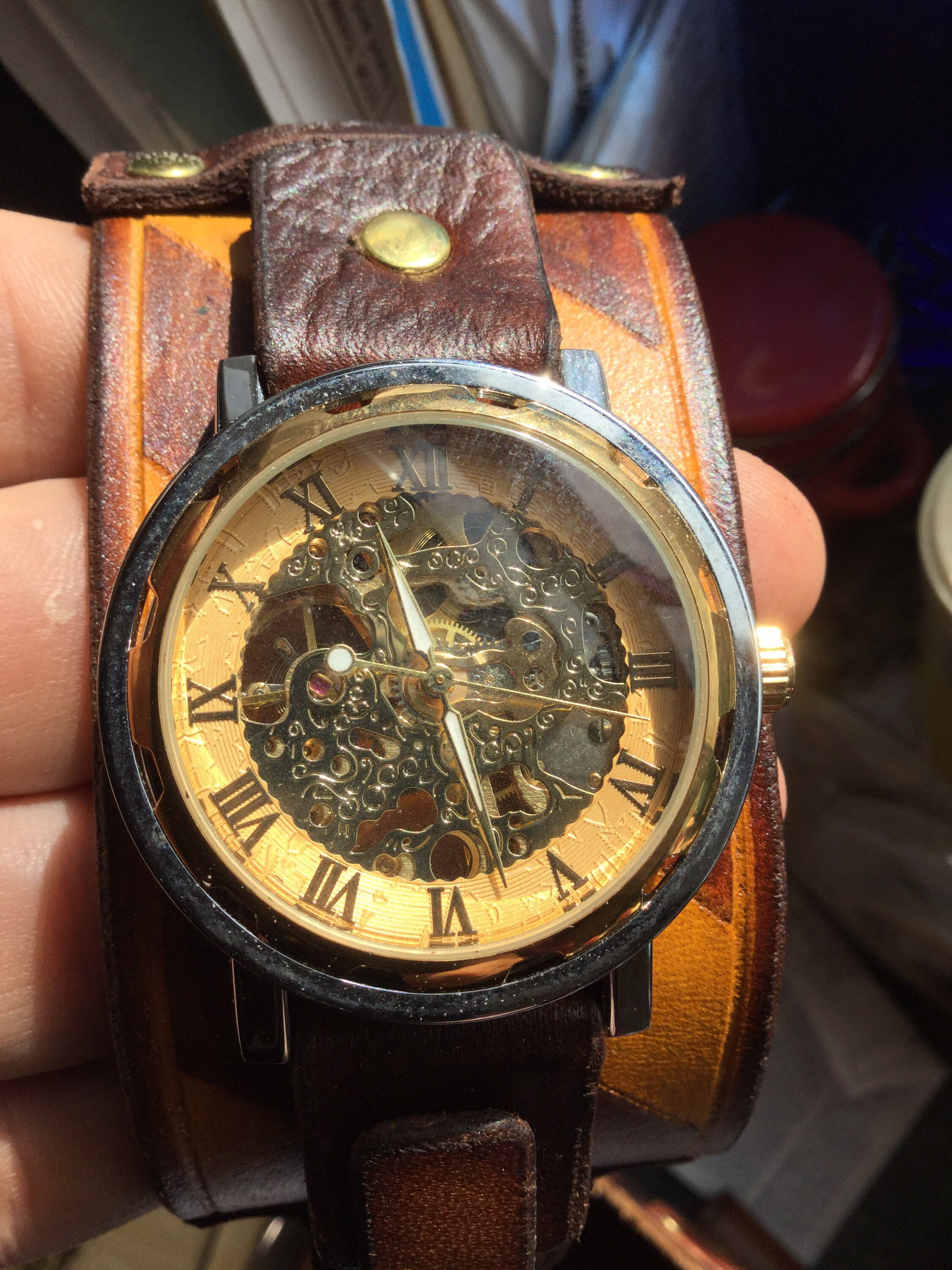 Fallout inspired unisex wrist watch made from full grain veg | Etsy