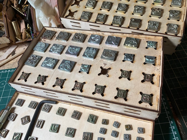 Stackable Leather Stamp Tray SVG, CDR, PDF - Etsy