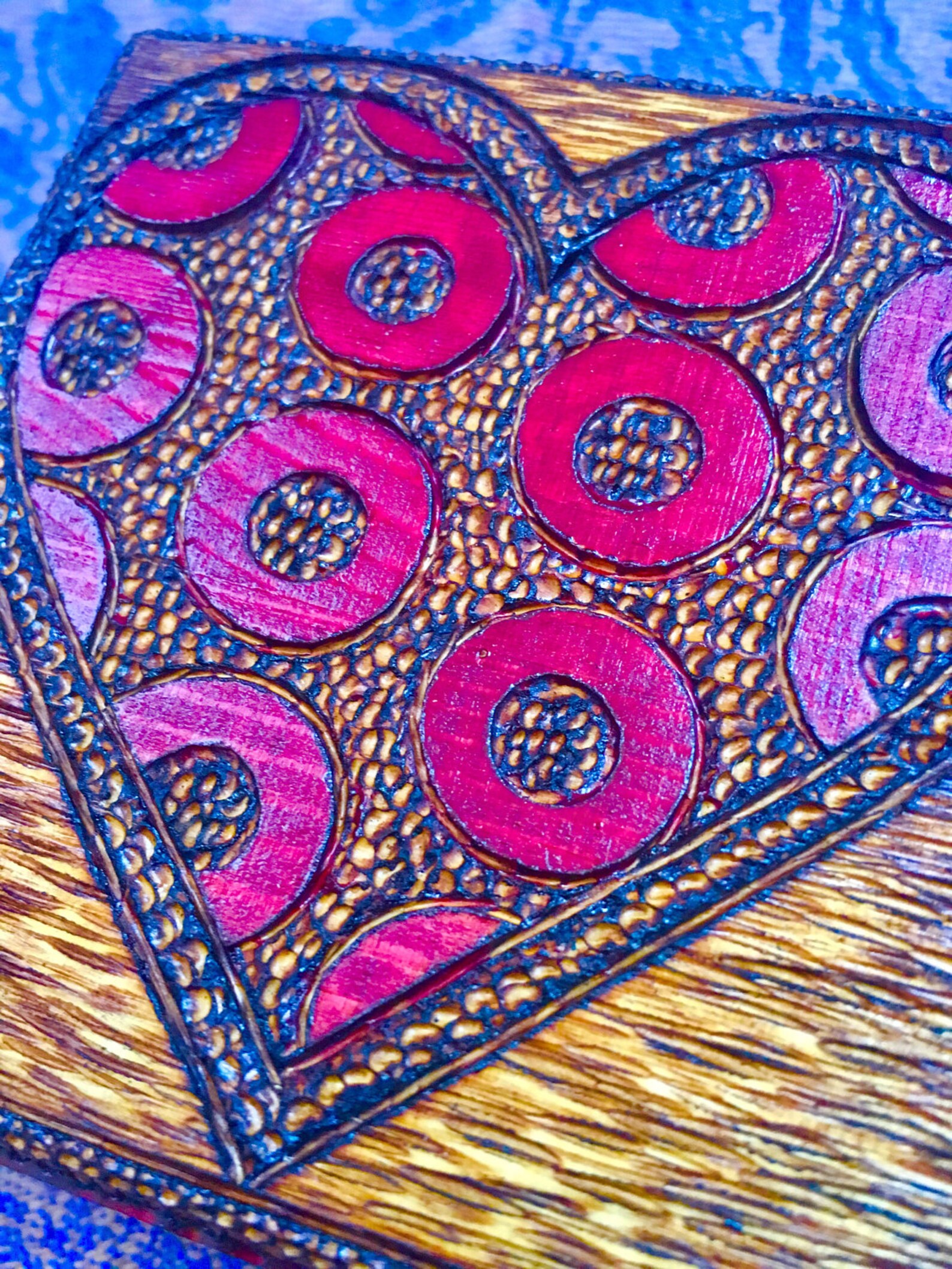 PHISH Fishman DONUTS in Heart Hand Wood Burned Wooden Box | Etsy