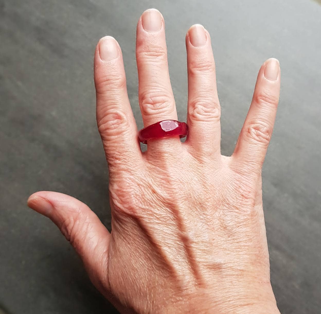 Modern Sculptural Glass Ring Contemporary Organic style | Etsy