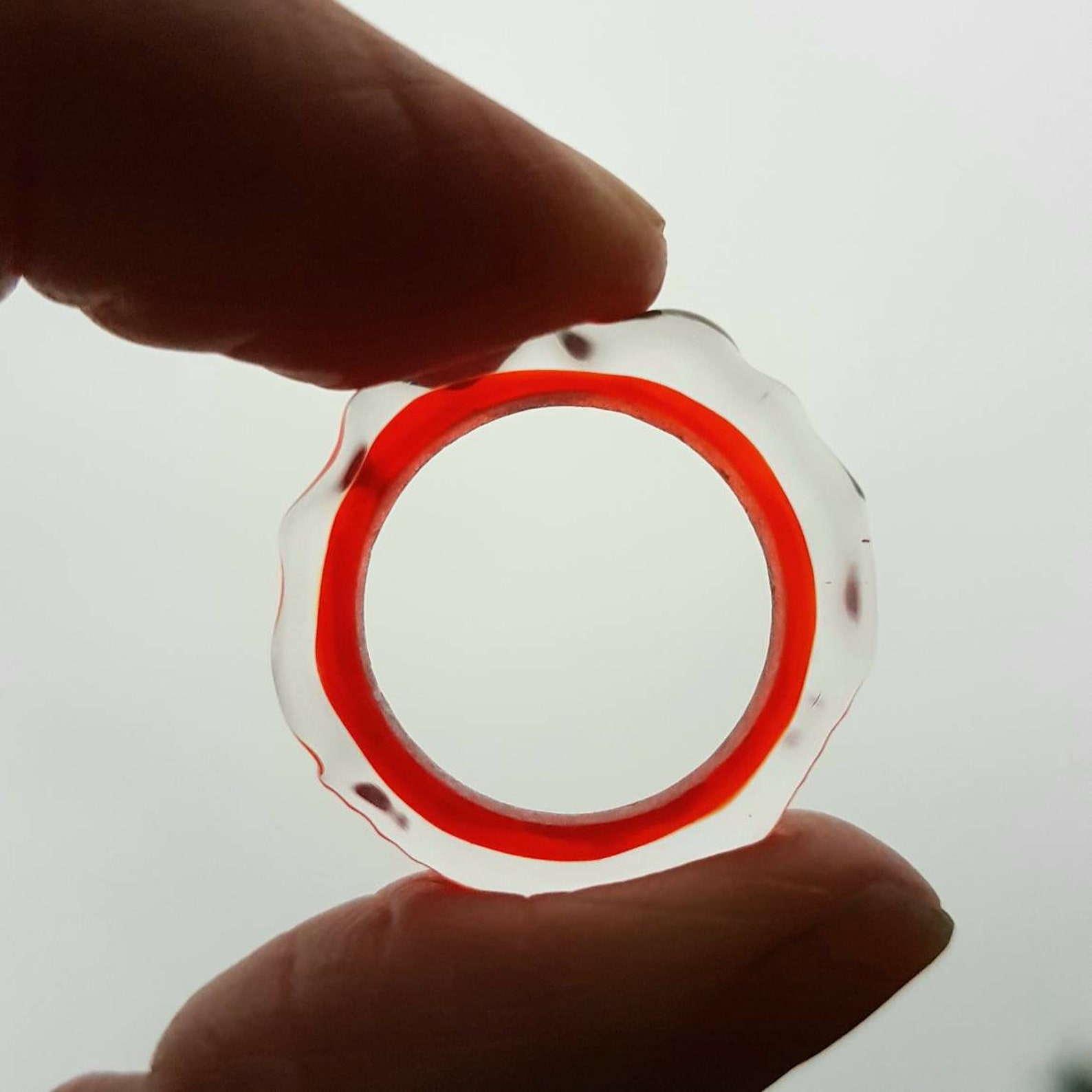 Modern Sculptural Glass Ring Contemporary Organic Style - Etsy UK