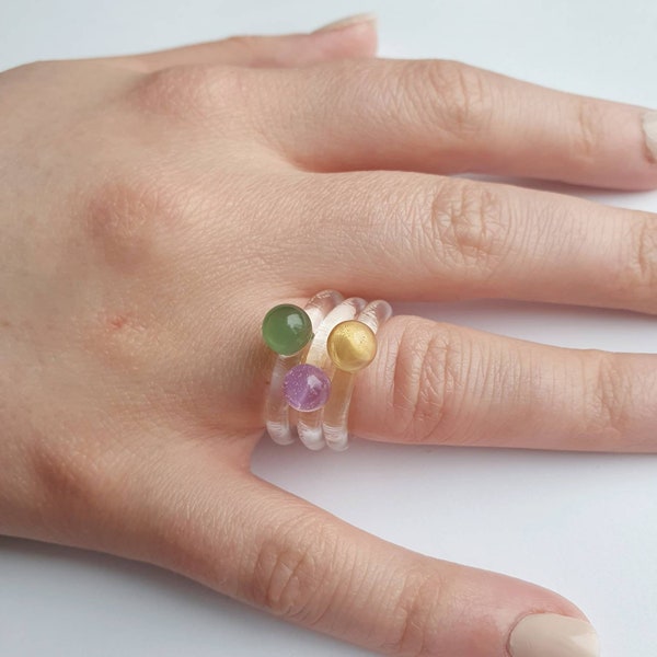 Handmade Glass Ring - Etsy