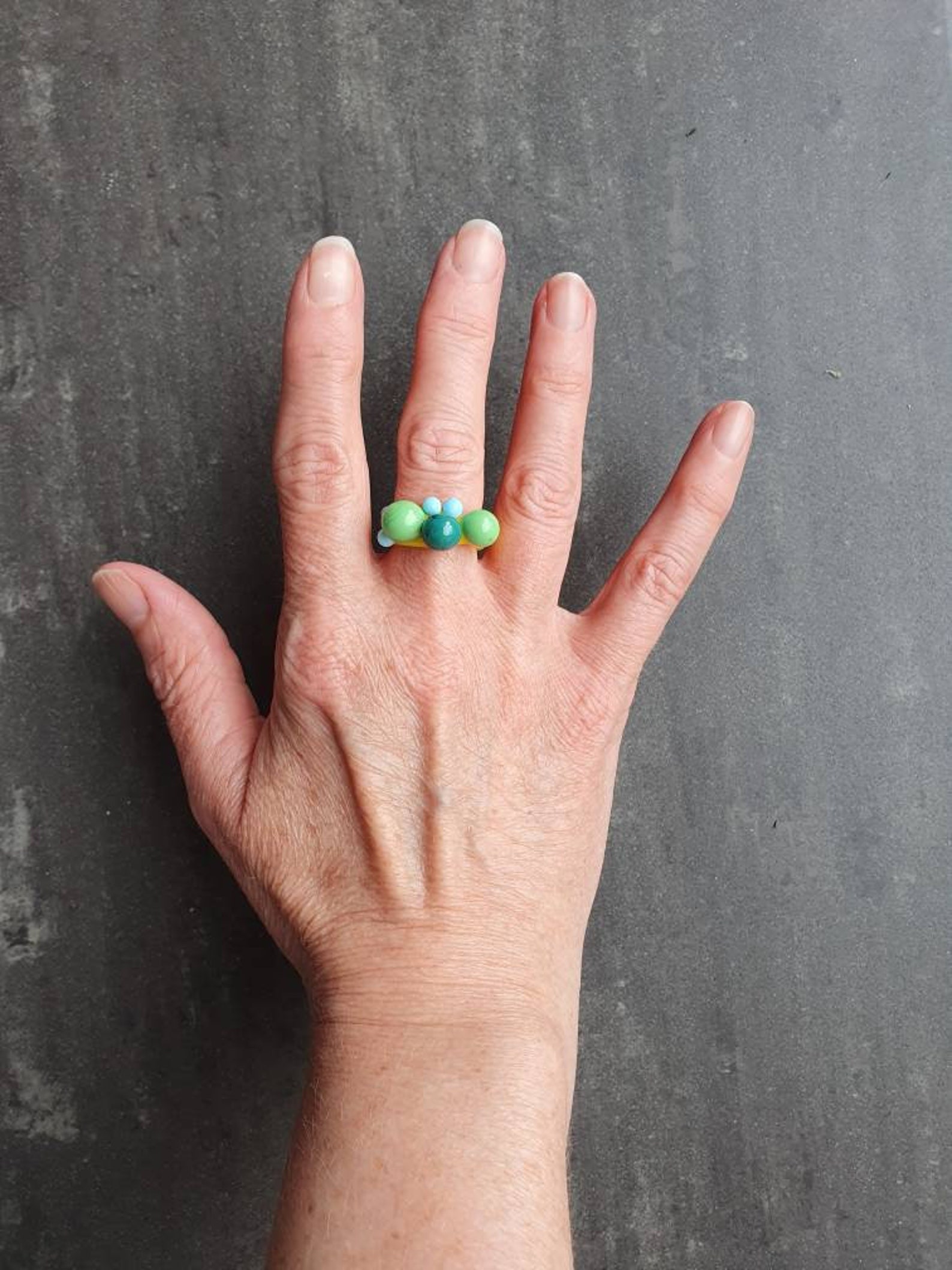 Colourful Sculptural Statement Glass Ring | Handmade Murano Glass ...