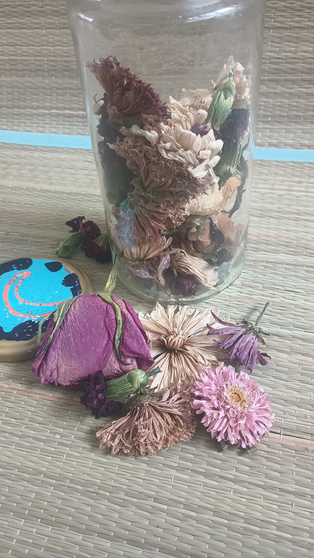 Mixed Dried Flowers Jar - Etsy