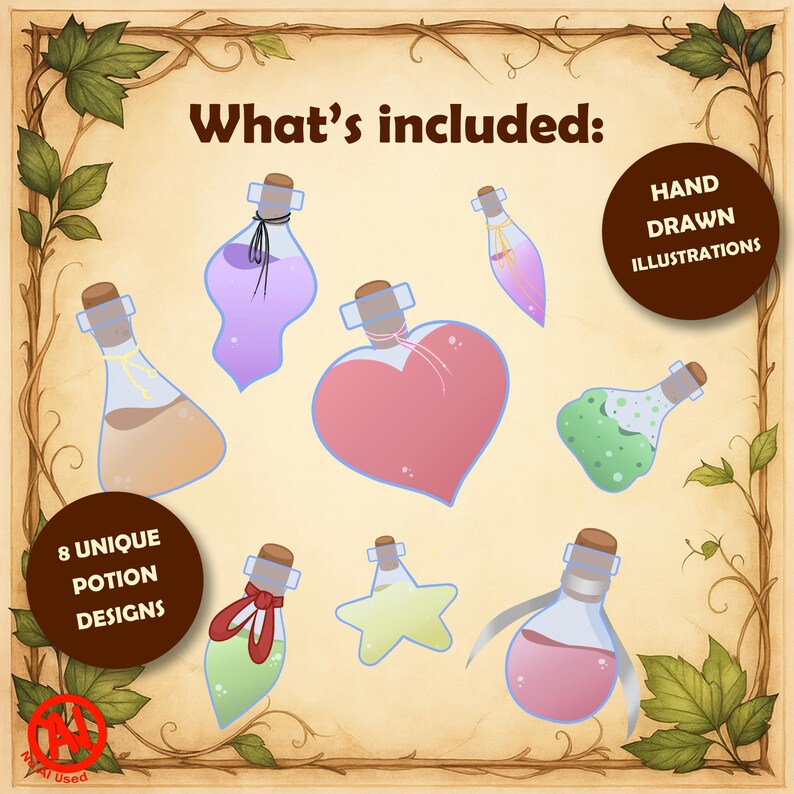 D&D 5e Fancy Potions | PNG and SVG Files | Hand Drawn Illustration - Etsy