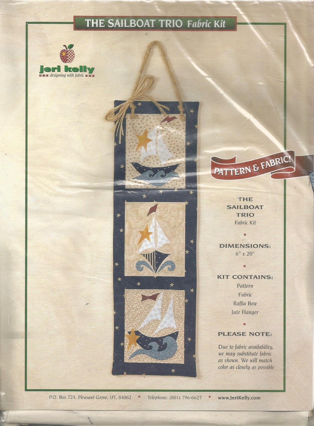 Vtg Appliqué Quilt Wall Hanging KIT Sailboat Trio 6 X 20 Unused - Etsy