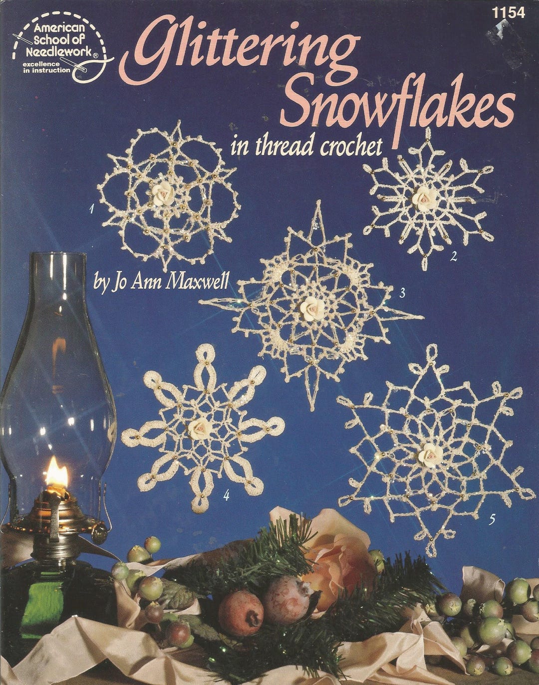 Crochet Glittering Snowflakes Thread Crochet Embellish With Beads ...