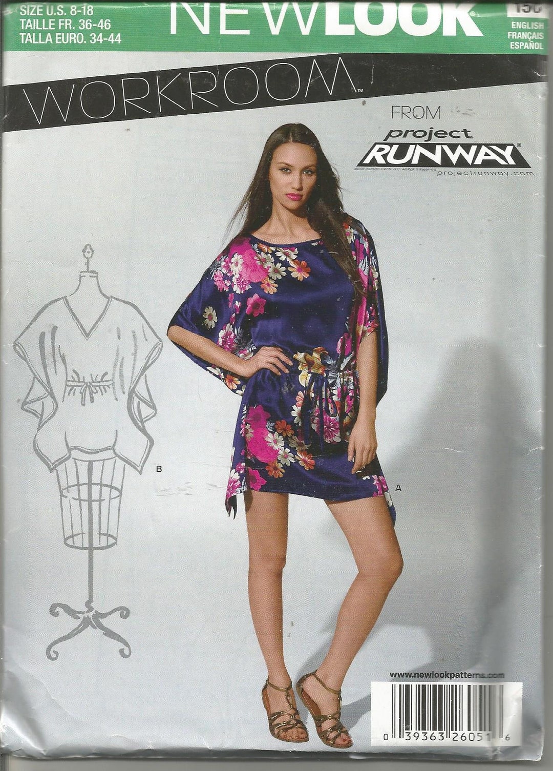 Pattern New Look 6051 Project Runway Tunic W/variations Size 8-18 Uncut ...