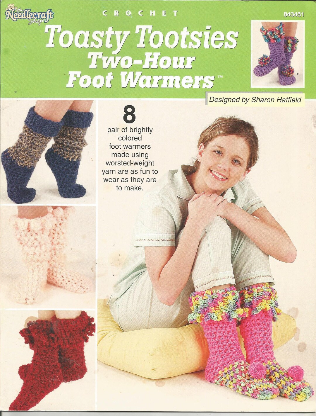 Crochet : Toasty Tootsies 2 Hour Foot Warmers 8 Fun Designs - Etsy