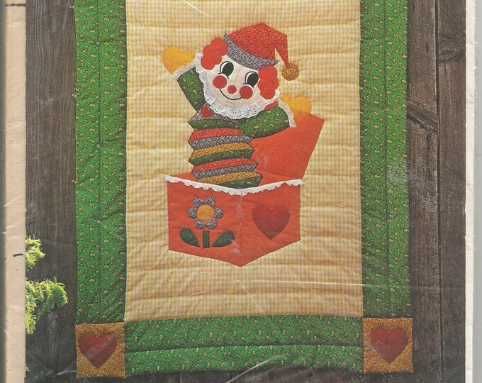 Jack in the Box Quilt Applique Pattern Gingham Goose 1979 Baby Quilt - Etsy