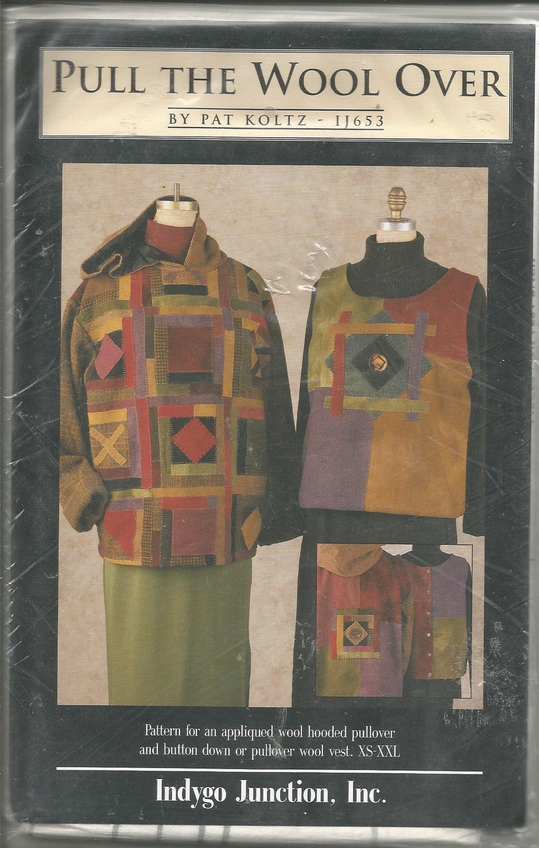 Indygo Junction Pattern Pull the Wool Over Appliqued Wool Hooded ...