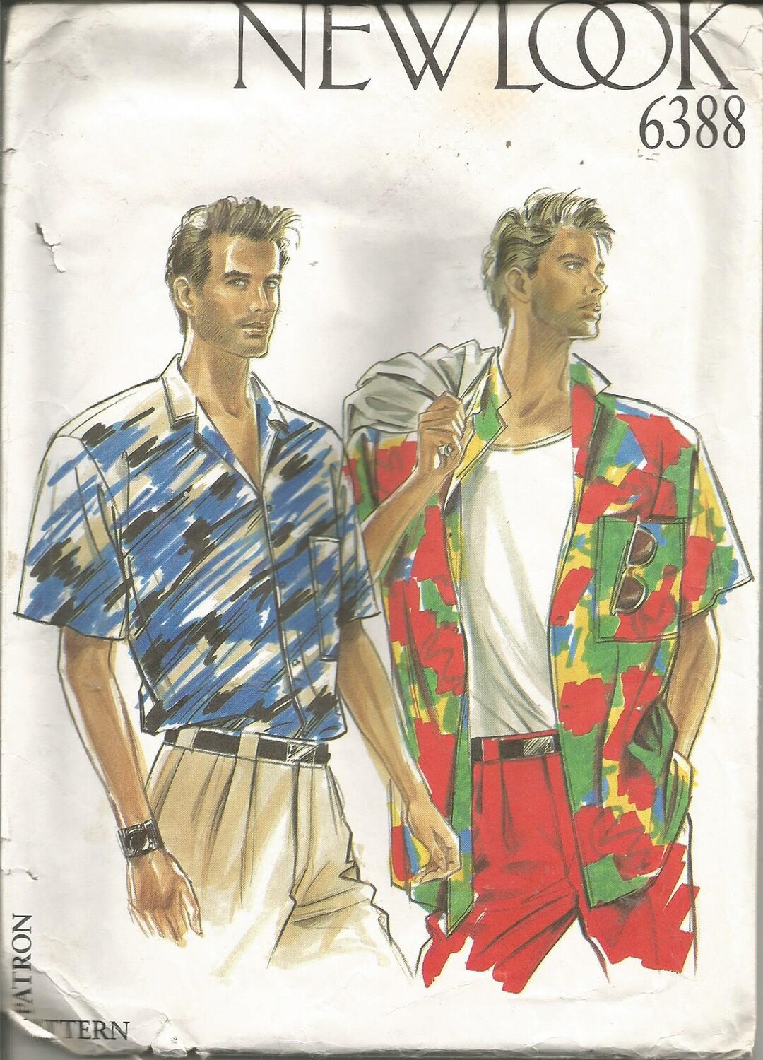 Vtg Pattern New Look 6388 Mens Summer Shirt Size 36-44 Uncut FF - Etsy