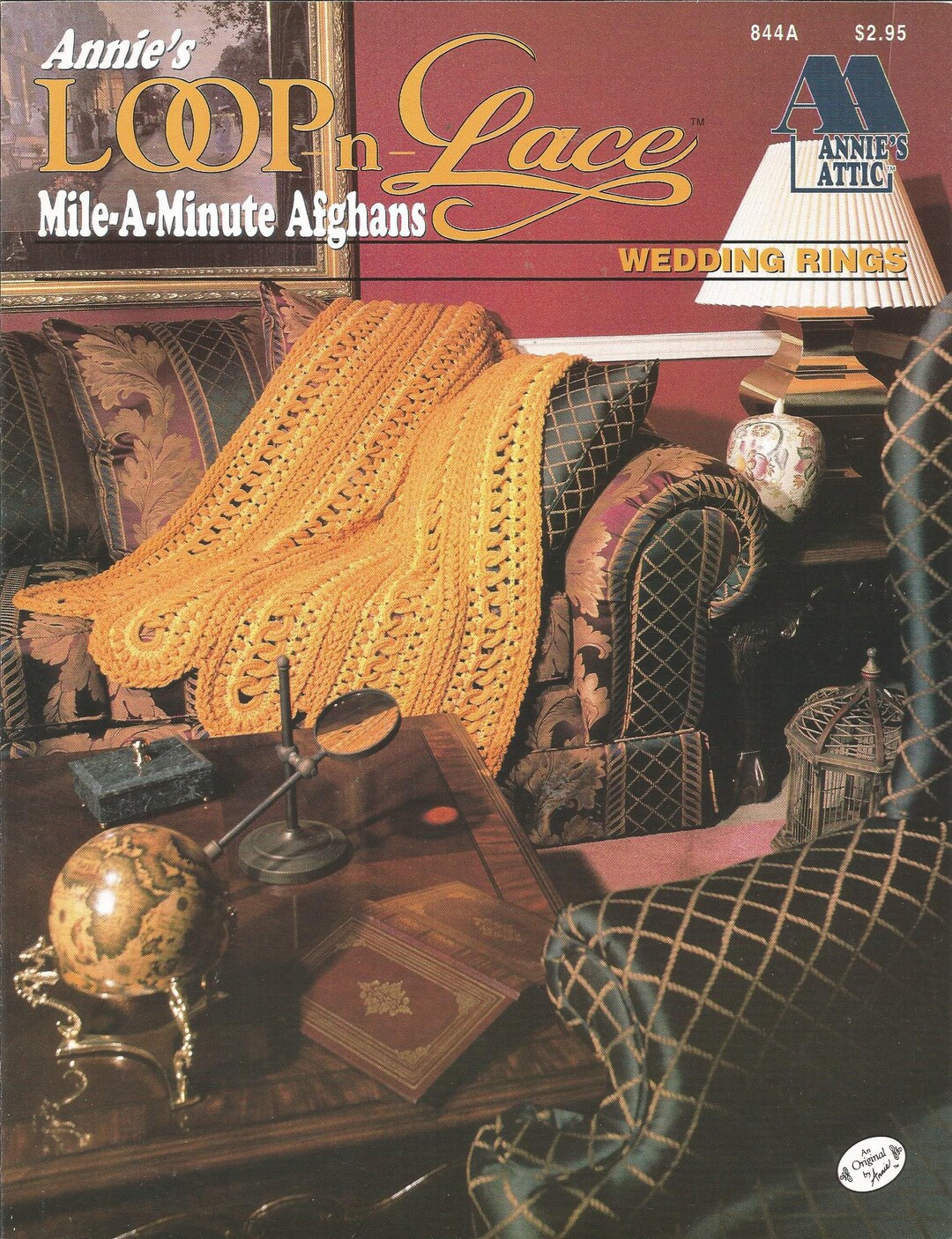 ANNIE'S Attic Loop-n-lace Wedding Rings Afghan Crochet Pattern - Etsy