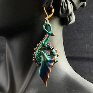 Dragon Earrings - Etsy