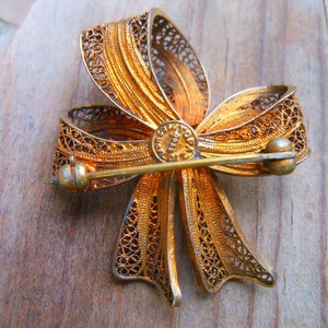 Vintage Topazio Sterling Filigree Brooch - Etsy