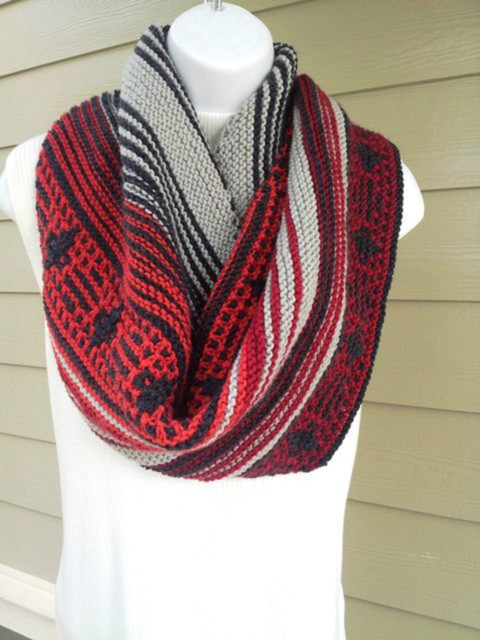 Navajo Sunset Asymetrical Scarf PDF Knitting Pattern - Etsy