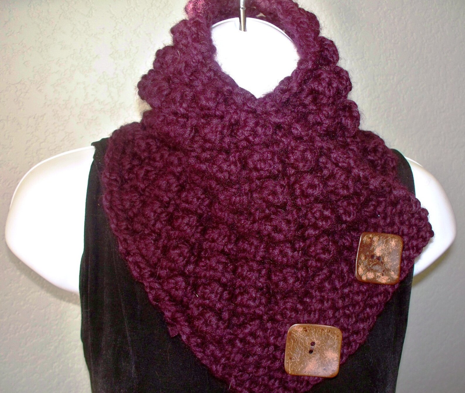 Chunky Bramble Button Scarf PDF KNITTING PATTERN Exp - Etsy