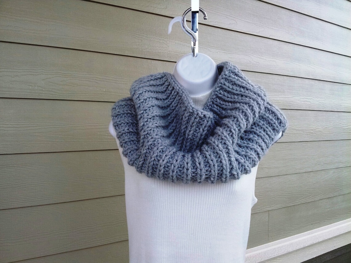 Reversible Shaker Cowl PDF KNITTING PATTERN Beginner Level - Etsy