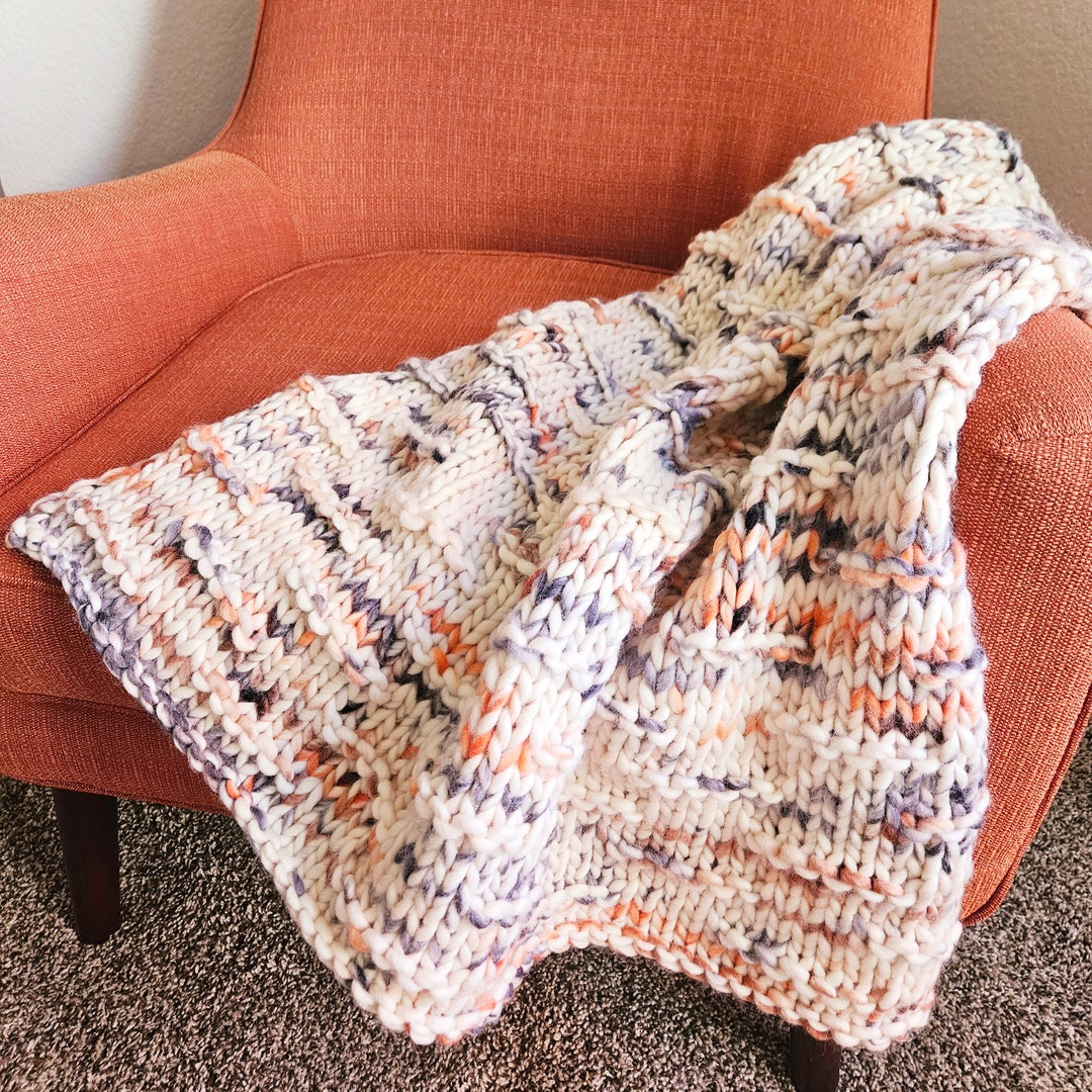 Easy Knit Lap Blanket Pattern: Super Bulky Yarn, Beginner Friendly (PDF ...