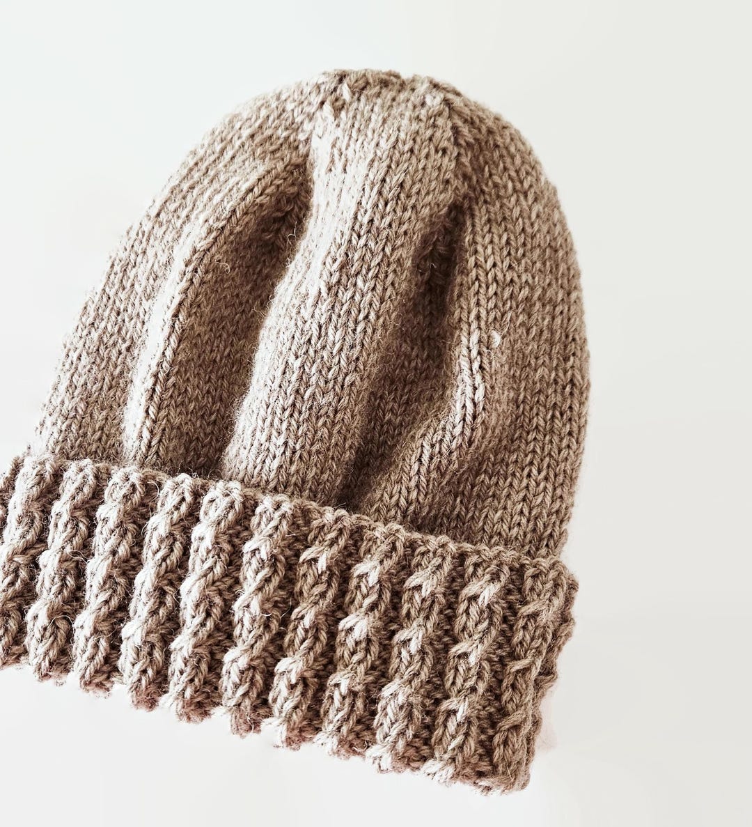 Mock Rib Knit Beanie Pattern: Worsted Weight, Two Sizes (PDF Pattern ...
