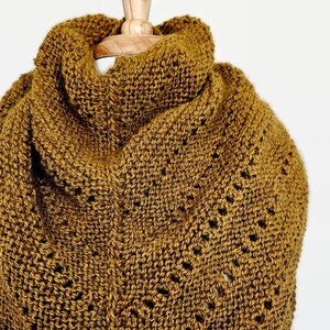 Simple Wide Wingspan Triangle Shawl Knitting Pattern With or Without ...