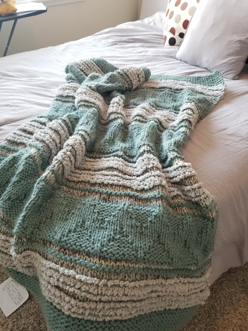 Alpine Lodge Afghan Knitting Pattern Experienced Beginner | Etsy