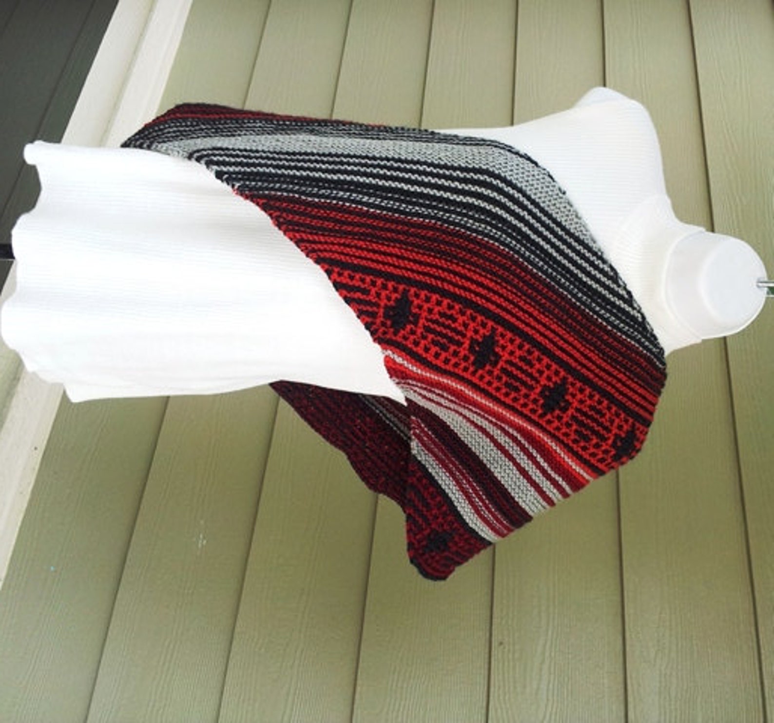 Navajo Sunset Asymetrical Scarf PDF Knitting Pattern - Etsy