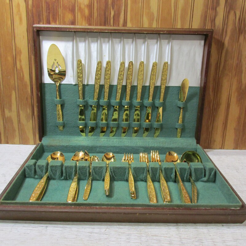 Vintage Gold Cutlery Set - Etsy