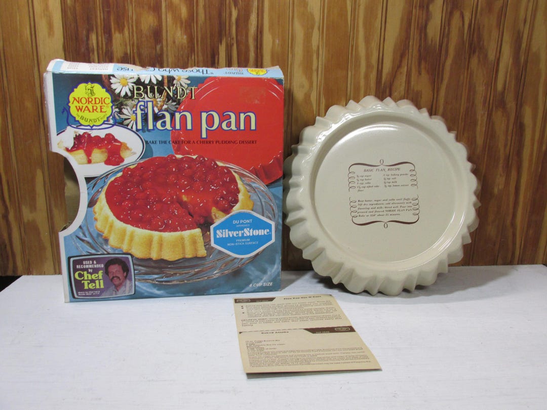 Vintage Nordic Ware Bundt Flan Pan 4 Cup Size in Original Box With Flan ...