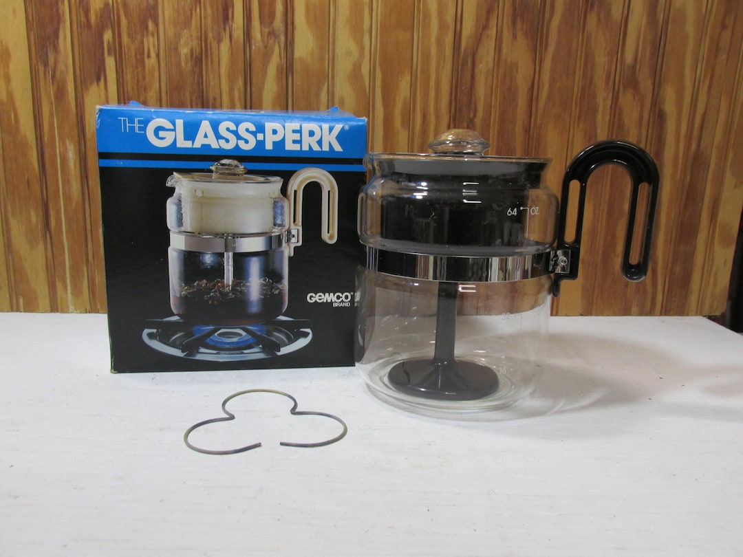 Vintage Gemco the Glass- Perk 4-8 Cup Coffee Percolator- in Original ...