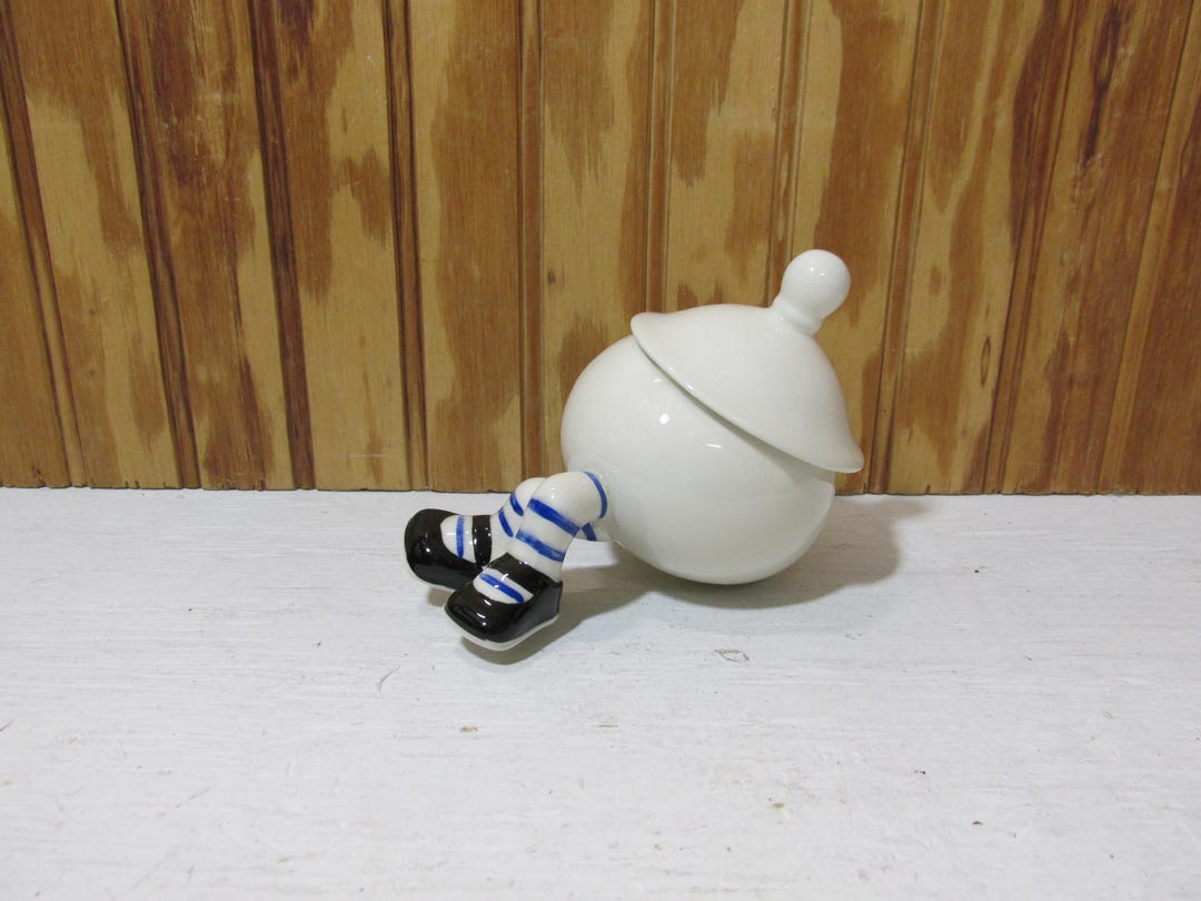 Vintage Carlton Walking Ware Sugar Bowl With Crossed Legs and Black ...