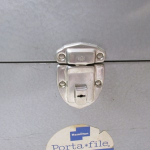 Vintage Hamilton Porta File Metal Locking File Box Storage Box Lock Box ...