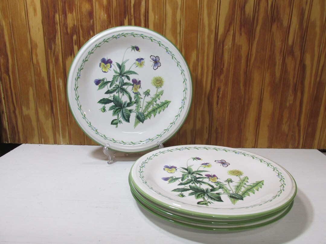 Set of 4 Studio Nova by Mikasa Garden Bloom Stoneware Dinner Plates ...