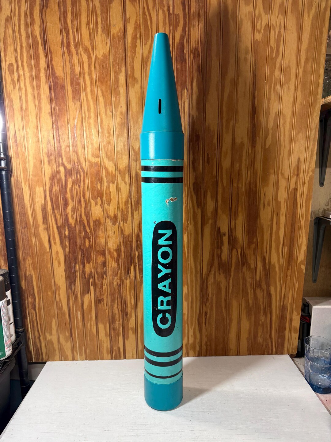 Vintage 1988 Turquoise/teal Crayon Bank Ralphco- 35 Inch Oversized ...